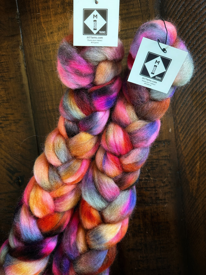 Romney Wool Fiber Braids for Spinning – M1 Yarns